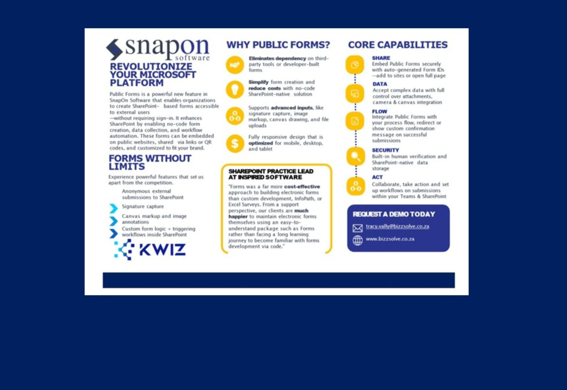 KWIZ Public Forms - BizzSolve